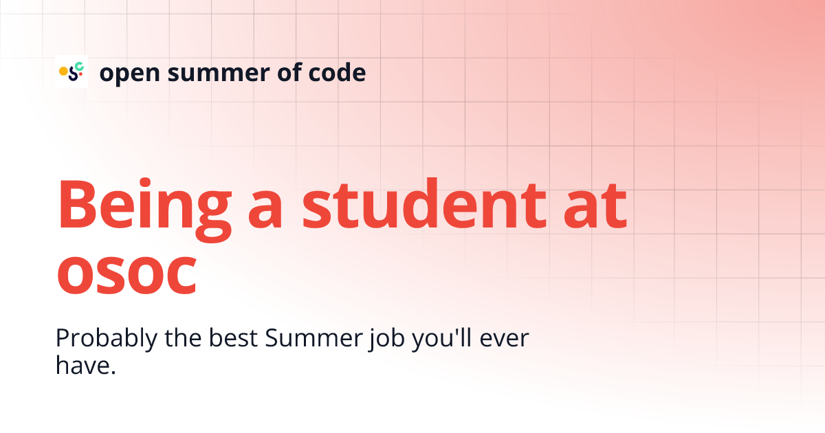 Being a student at osoc | open summer of code